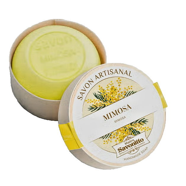 Savon Artisanal, 'Mimosa' French Milled Soap in Round Box, 100 g – Au ...