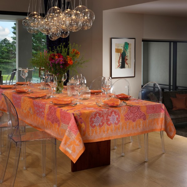 Beauvillé, Rialto French Luxury Satin Cotton Tablecloths, 16 Colors ...