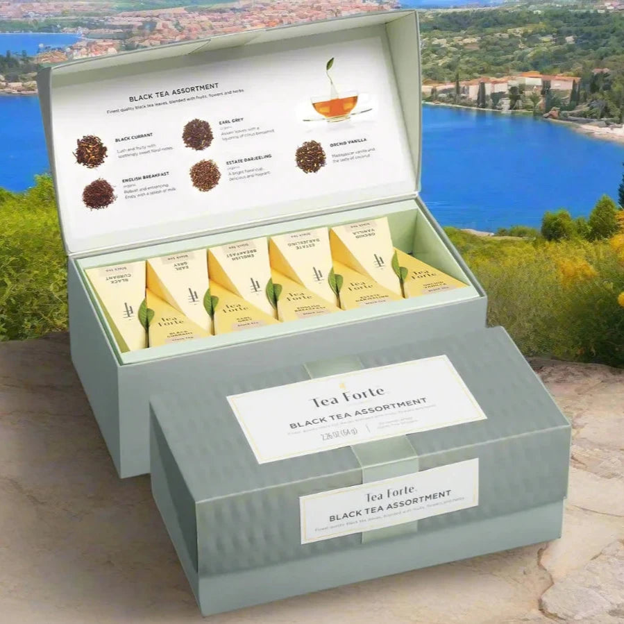 Tea Forté, Black Tea Tasting Assortment Presentation Box of 20 – Au Bon ...