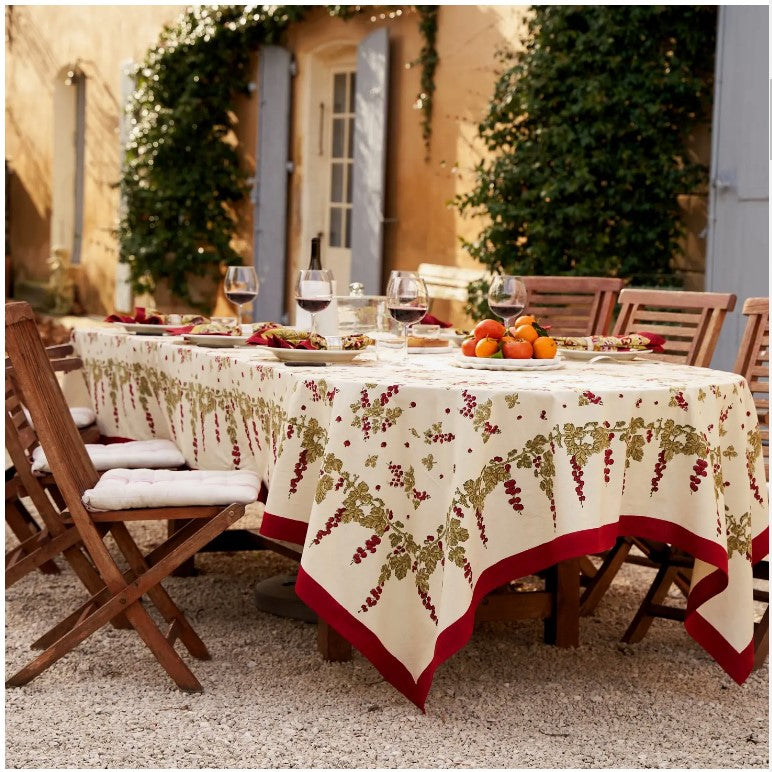 Couleur Nature, Fruit Yellow / Green French Country Tablecloths – Au ...