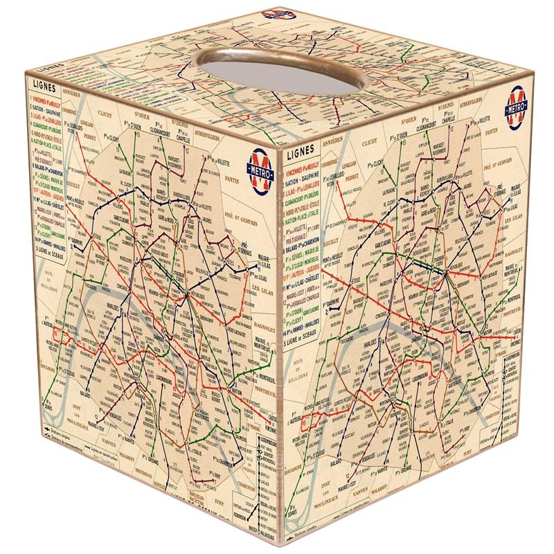 Marye-Kelley, "Paris Métro", Complete Paris Metro Tissue Box Holder ...