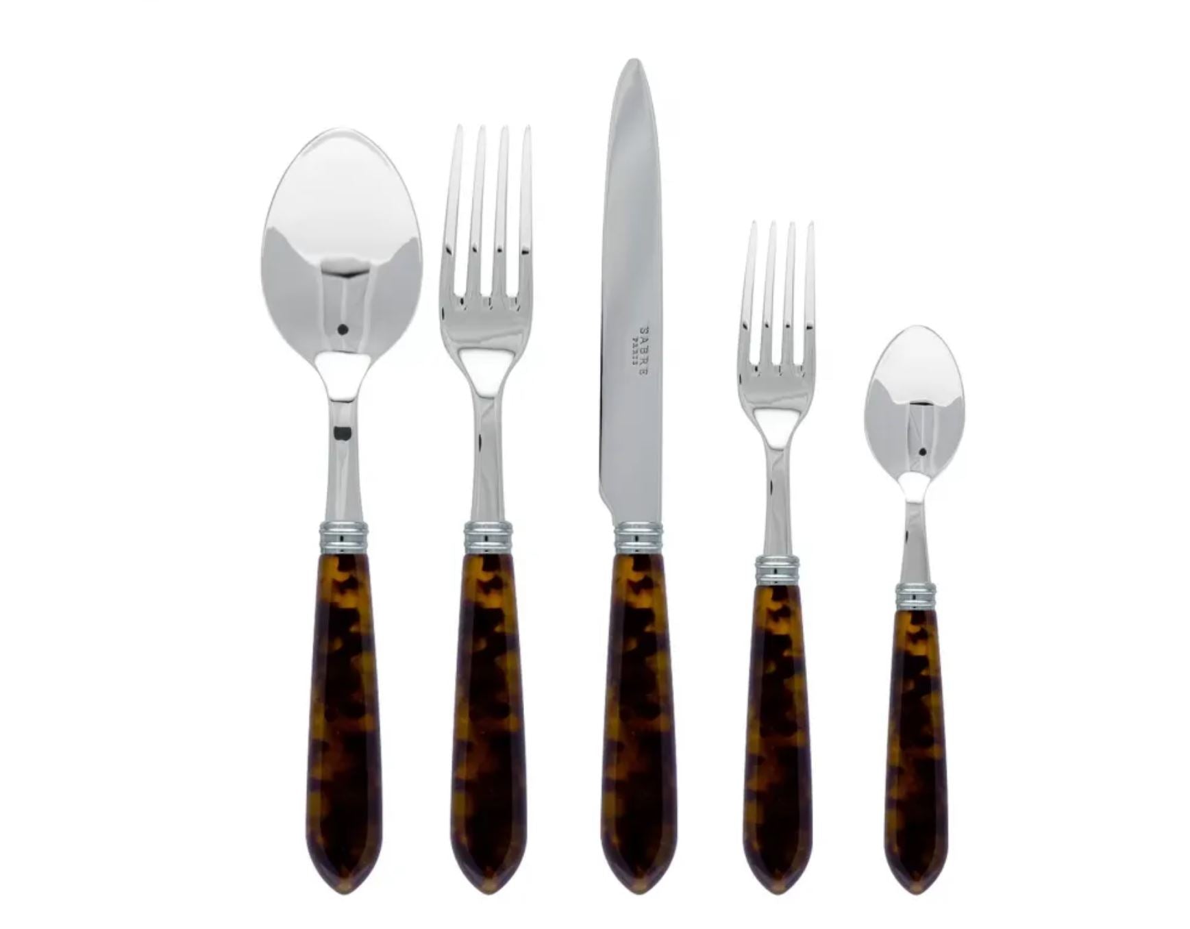 Sabre Paris, Tortoise Collection, 5-Piece Flatware Place Setting – Au ...