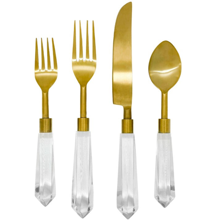Laura Park, Clear Acrylic Flatware Set – Au Bon Goût Boutique